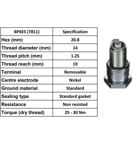 4 x Spark Plug for ngk BP6ES 7811(7333)(3623)Motorcycles Suzuki Yamaha ...