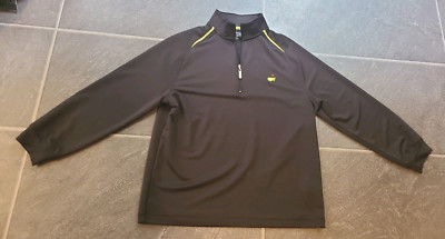 MASTERS TECH AUGUSTA MEN'S BLACK 1/4 ZIP GOLF PULLOVER SZ S | eBay
