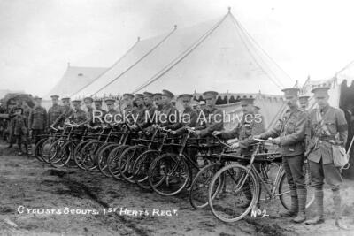 mnb-57 ww1 1st Herts cyclists scouts Hertfordshire cycle corps. Photo ...