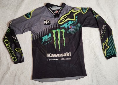 ELI TOMAC Kawasaki Monster Alpinestars Race Worn Autograph Motocross ...