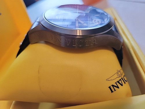 INVICTA Men's Model#12177 SpecialtyBlue Sunray Dial Black Leather Strap - 0089 | eBay