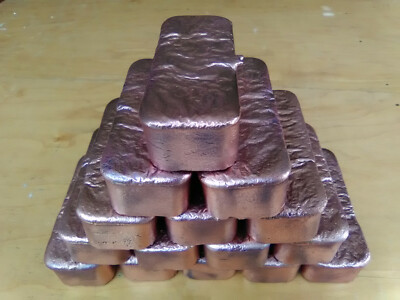 HAND POURED COPPER BARS 10 POUNDS .999+ ELECTRICAL POURED TO ORDER | eBay