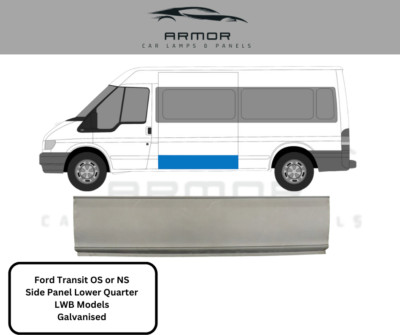 TRANSIT MK6 MK7 2000 - 2014 SIDE PANEL LWB/MWB/XLWB NON SLIDING DOOR ...