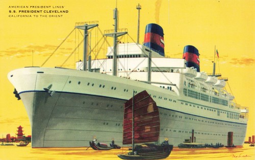 Postcard SS President Cleveland American President Lines Ship | eBay