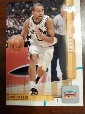 2001-02 Upper Deck - TONY PARKER - Rookie Card #376 - SAN ANTONIO SPURS ...