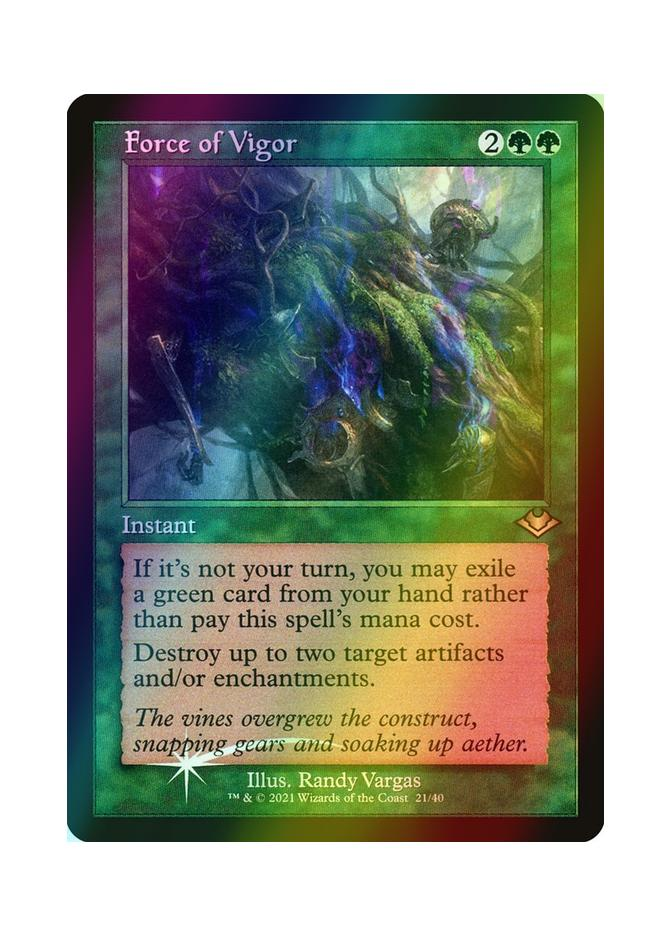 Magic the Gathering MTG H1R Force of Vigor 21 Foil Near Mint | eBay
