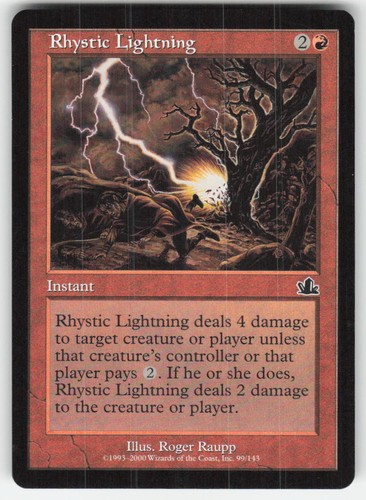 Magic The Gathering Prophecy Rhystic Lightning 99 | eBay