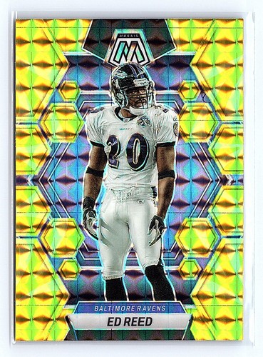 2023 Panini Mosaic Ed Reed Reactive Yellow Mosaic Prizm #19 - Baltimore ...