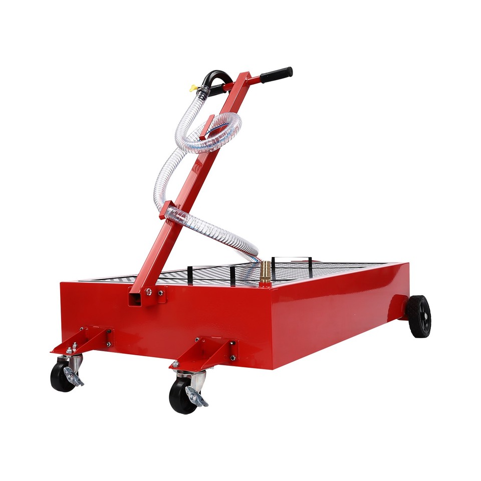 Low Profile Oil Drain Pan 20 Gallon Oil Change Pan Cart with Pump Oil ...
