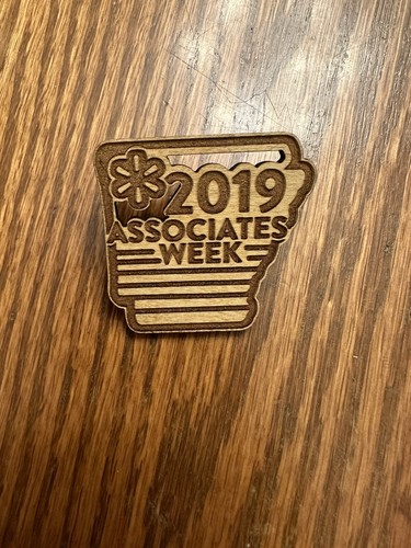 Walmart Lapel Pin - Associates Week 2019 (wooden Pin) | eBay