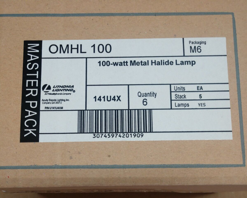 Lithonia 141U4X 100W Metal Halide Bulb OHL1006 E17 E26 M Base 4100K | eBay
