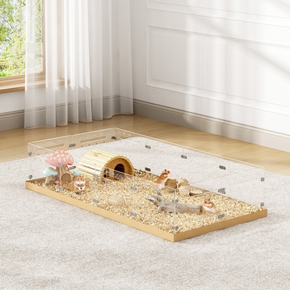 Acrylic Cage Clear Cage for Hamsters DIY Extendable Large Habitat for ...