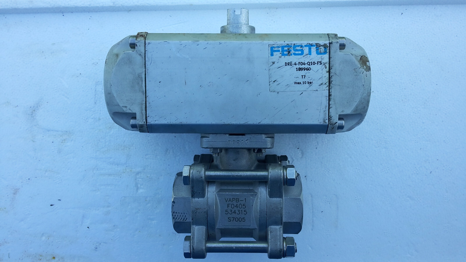 Festo DRE-50-F10-Q10-FS-O 190162 Rotary Ball Valve Acutator + DM15-1/2 ...