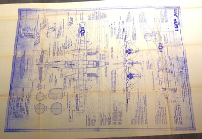 MARTIN B-26D MARAUDER BLUE LINE MODEL AIRPLANE PLANS 18" WINGSPAN | eBay