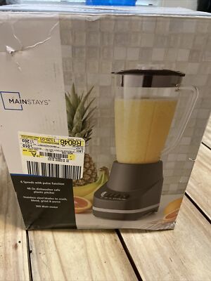 Mainstays 6 SPEED BLENDER Black Multifunctional Motor Stainless Steel ...