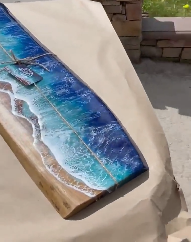 Bathtub Tray Caddy - Epoxy Resin Waterproof Bath Tray & Bath Caddy ...