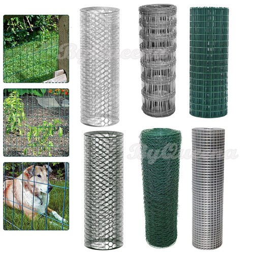 Galvanised Chicken Wire Mesh Netting Rabbit Cage Aviary Fence Garden ...