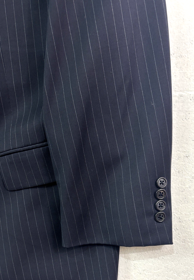 Hart Schaffner Marx 48R 40x30 2pc Pant Suit all season wool navy blue ...