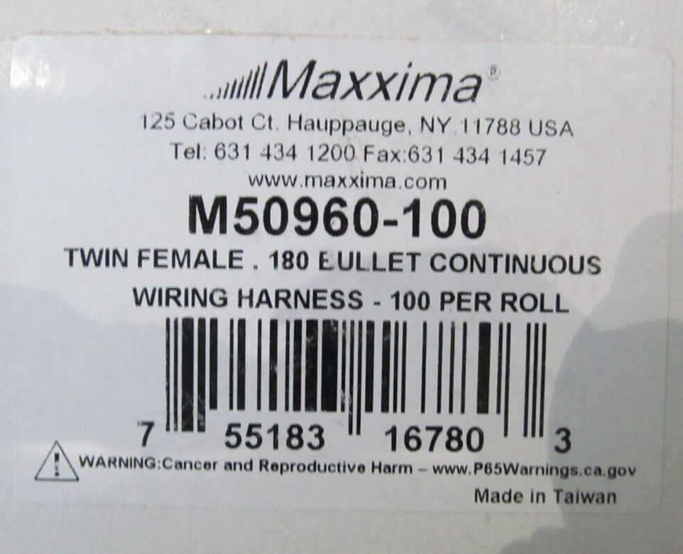 NEW ROLL OF 100 Maxxima M50960-100 Twin Female 180 Bullet | eBay