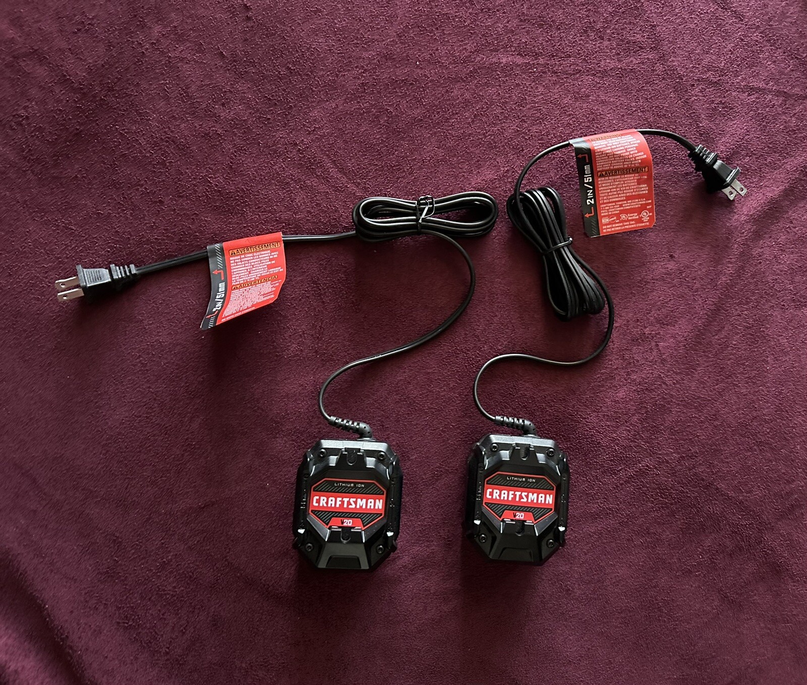 (2) Craftsman CMCB101 V20 20V OEM Lithium-Ion Battery Chargers NEW | eBay