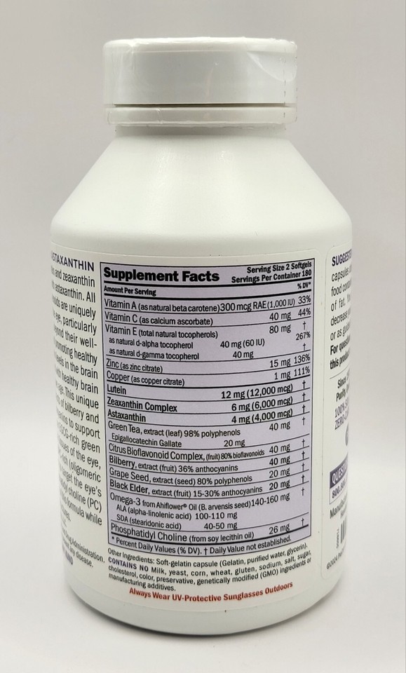 Andrew Lessman Ultimate EYE SUPPORT with ASTAXANTHIN - 360 Capsules ...