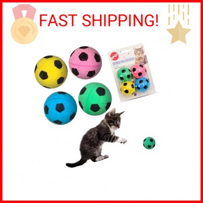 SPOT Sponge Soccer Ball Cat Toys - Interactive and Colorful Plush Toy ...