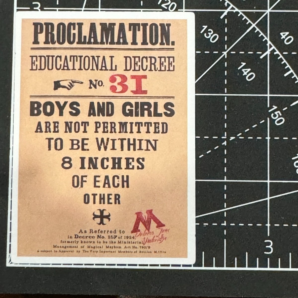 Harry Potter Proclamation Sign PROCLAMATION No. 82 QUESTIONING Harry
