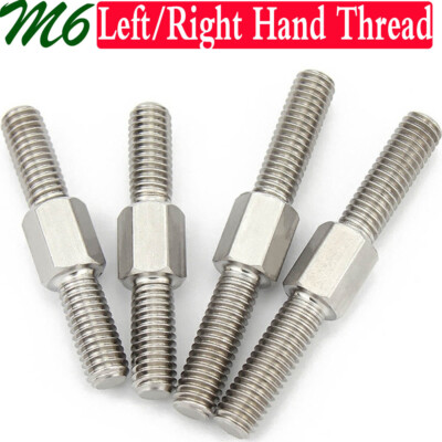 M6 Stainless Steel Left Right Hand Double End Thread Studs Bar Rod ...