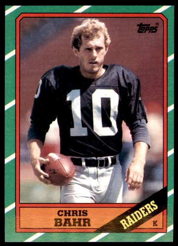 1986 Topps Chris Bahr . Los Angeles Raiders #65 | eBay