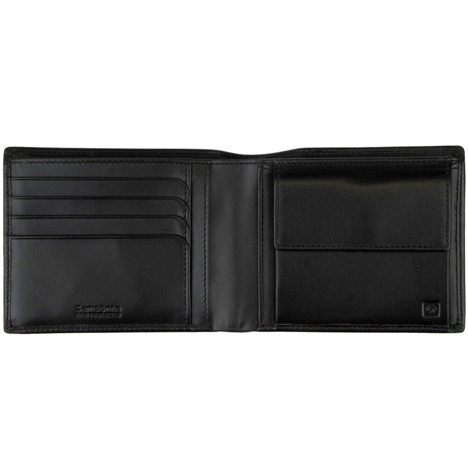 Samsonite Men's Wallet Flat Purse RFID Wallet Italy Leather | eBay