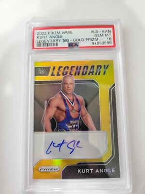 Kurt Angle Gold Prizm auto PSA 10 Gem Mint Pop 2. /10 | eBay