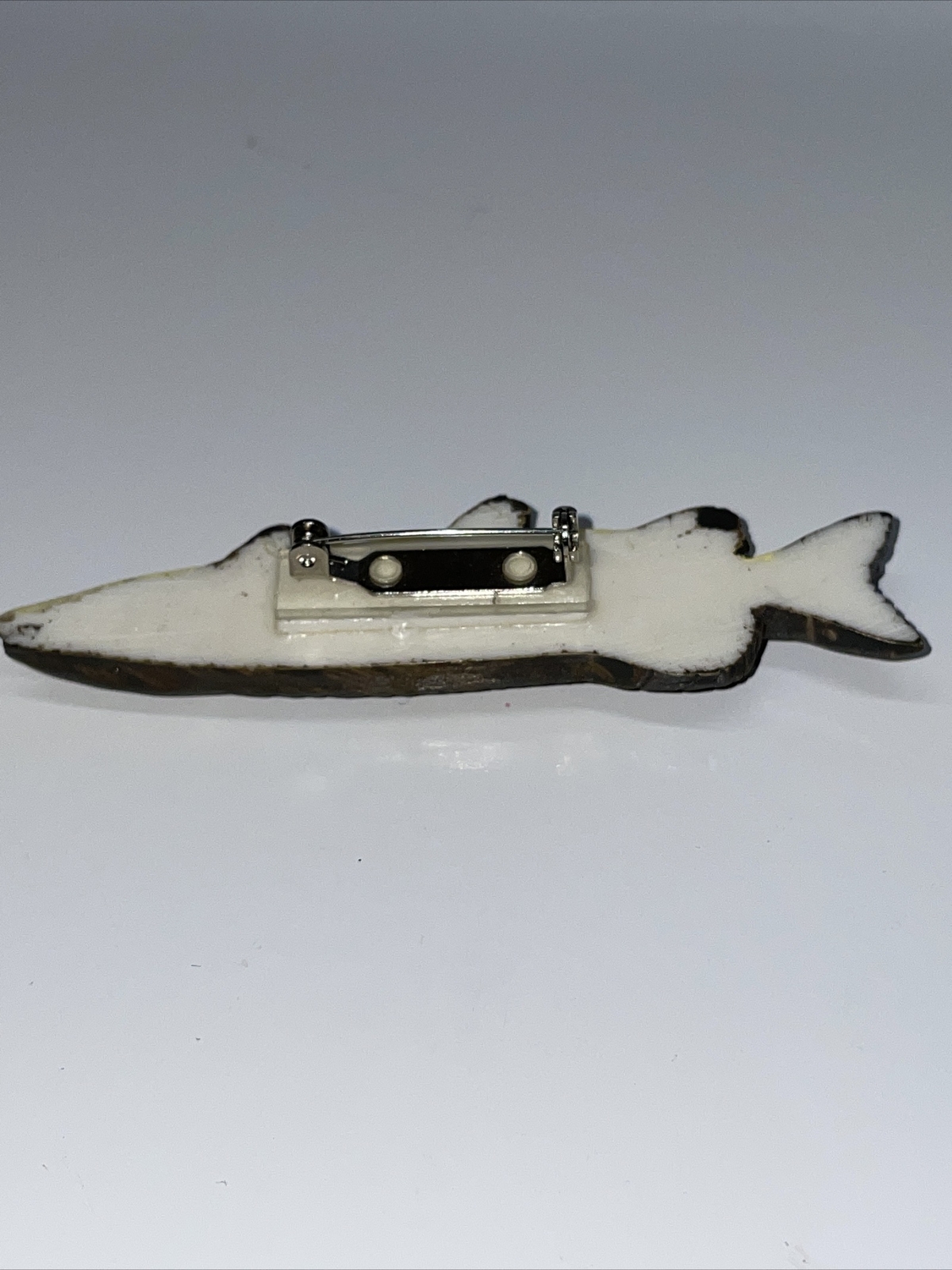 Vintage Muskie Pike Freshwater Fish Brooch Pin Lapel River Lake Fishing ...