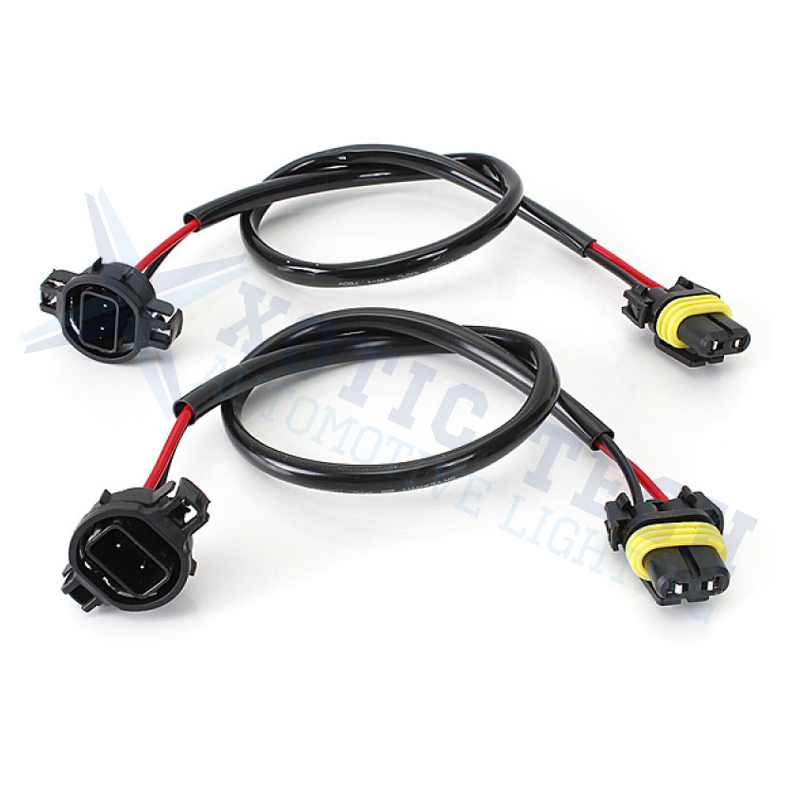 2pcs 5202 to 9006 HID Headlight Bulbs Wire Harness Cord Cable Conversion Kit | eBay
