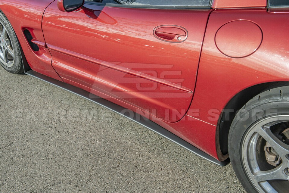 Primer Black Side Skirts For 97-04 Corvette C5 ZR1 Style Rocker Panel ...