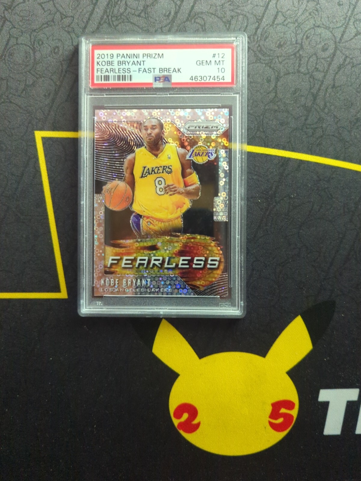 KOBE BRYANT 2019 PANINI PRIZM #12 FEARLESS FAST BREAK PSA 10 GEM MINT ...