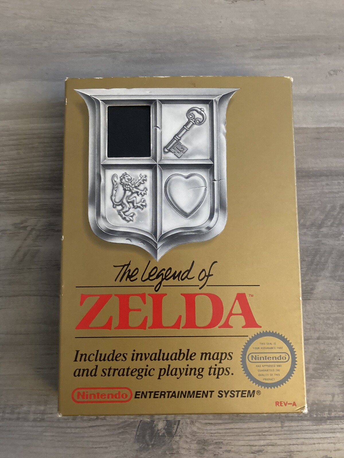 Zelda original NES Nintendo game gold cartridge complete in original ...
