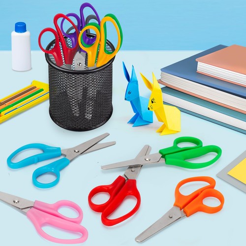 50 Pack Kids Scissors, 5 Inch Scissors Bulk for School, Blunt Tip ...