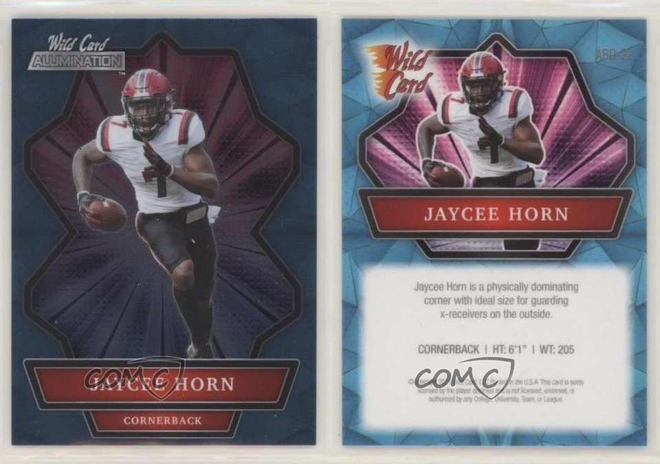 2021 Wild Card Alumination Blue Jaycee Horn #ABC-22 Rookie RC 0c6 | eBay