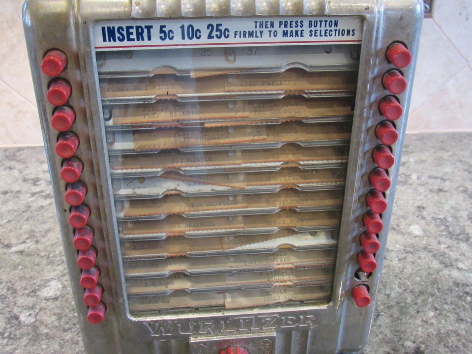 ORIGINAL '46-50 WURLITZER COIN OPERATED JUKEBOX WALLBOX MODEL 4820 ...