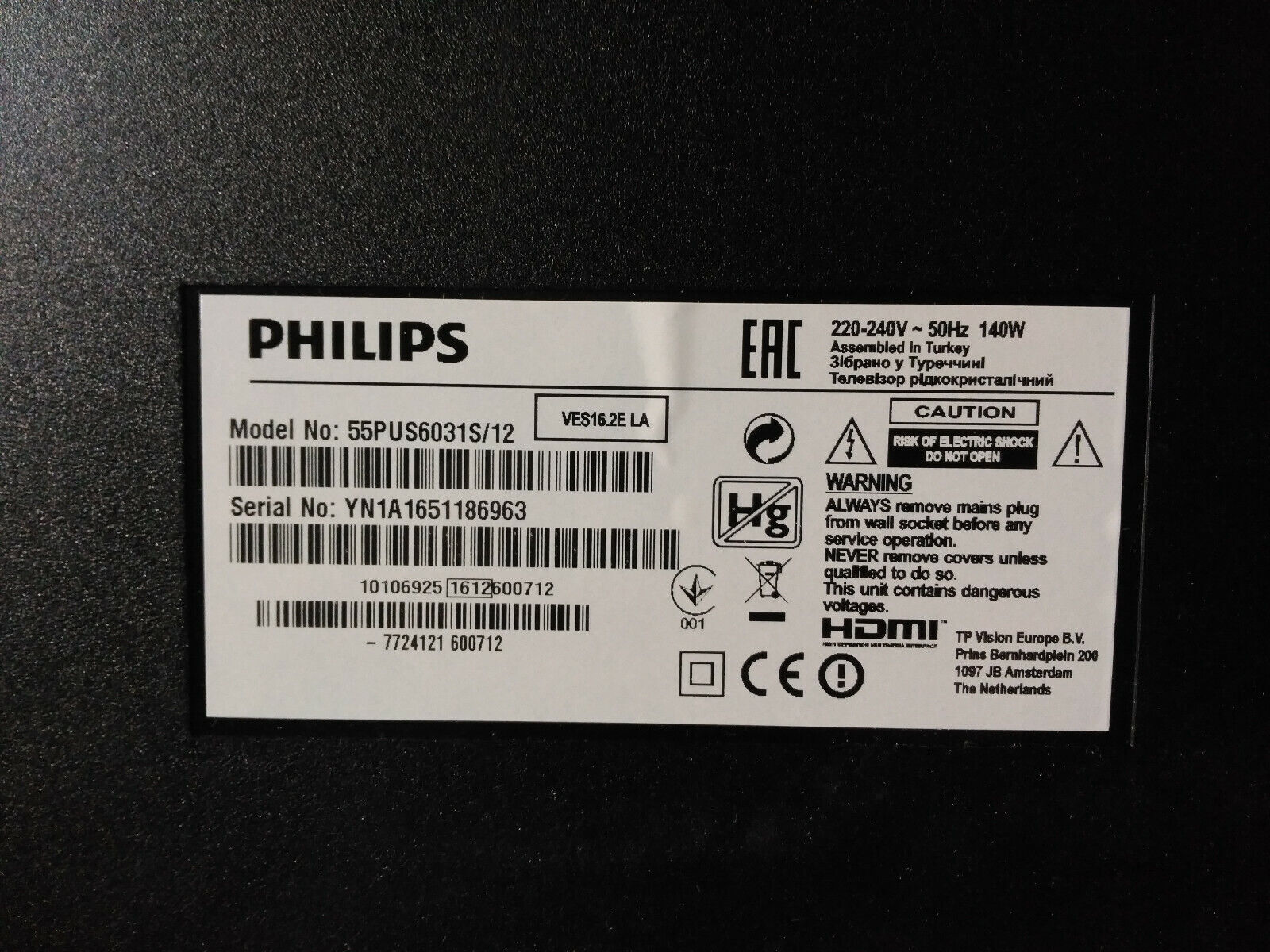 Philips IR-Modul 55PUS6031S/12 | eBay