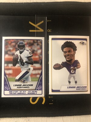 2019 Panini Stickers 🔥2ND YEAR🔥 Lamar Jackson #97, #99 LOT-2 | eBay
