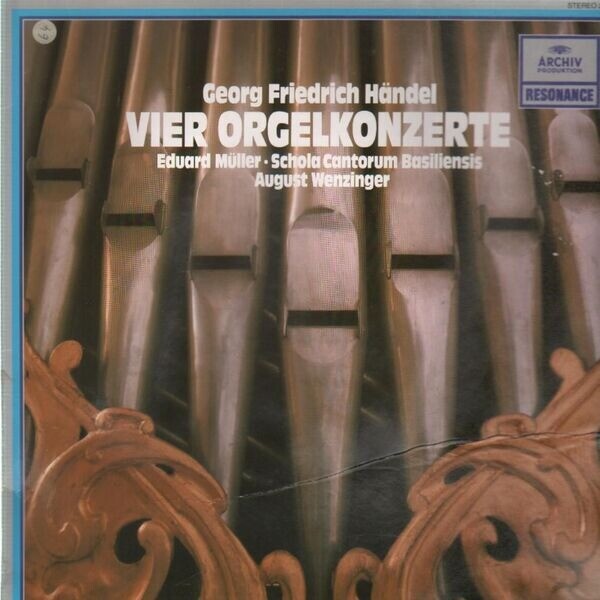 Händel Vier Orgelkonzerte (Eduard Müller, August Wenzinger) NEAR MINT ...