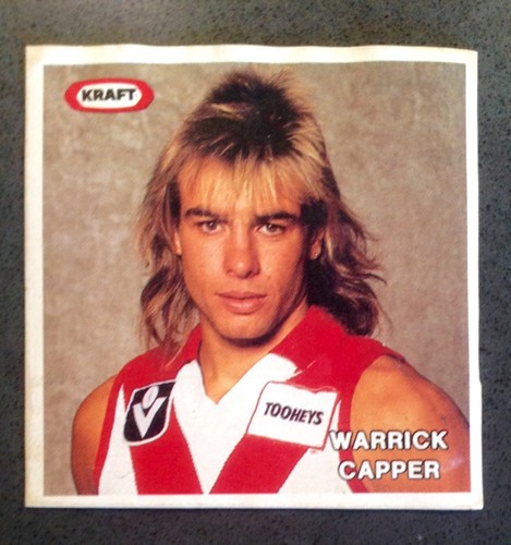 1982 KRAFT VFL FOOTBALL STICKER FEATURING WARRICK CAPPER SYDNEY | eBay