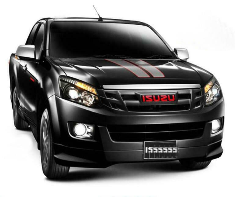 Car Hood Rear Racing Stripe Sticker Kit For Isuzu D-max Bonnet Tailgate ...