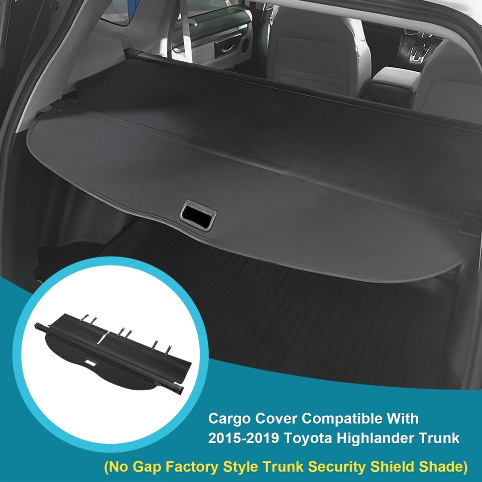 Retractable Rear Trunk Security Cargo Cover For Toyota Highlander 2014 ...