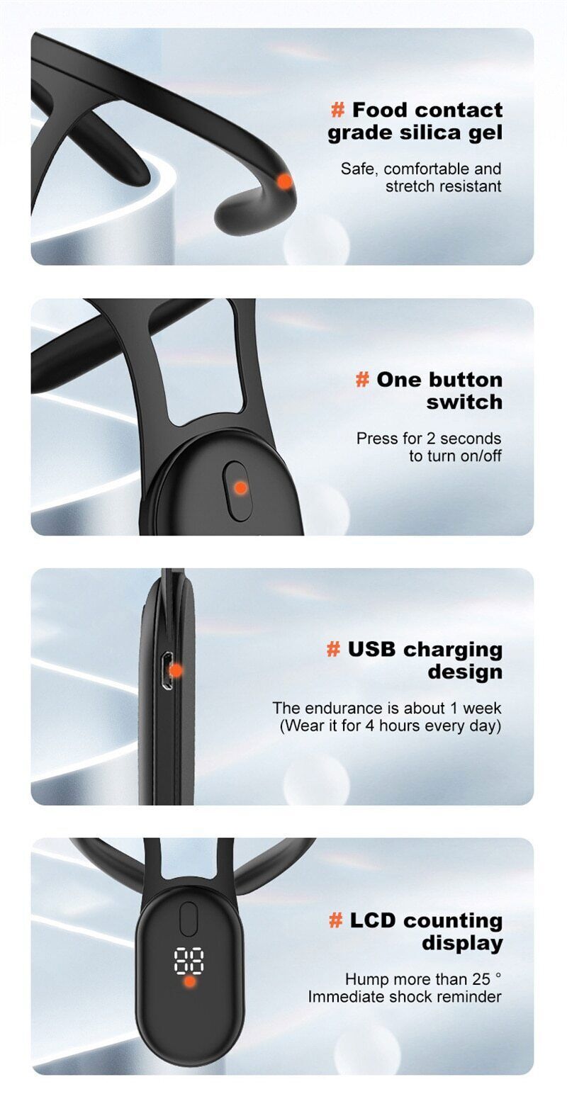 Smart Back Posture Corrector Device Posture Training Realtime ...