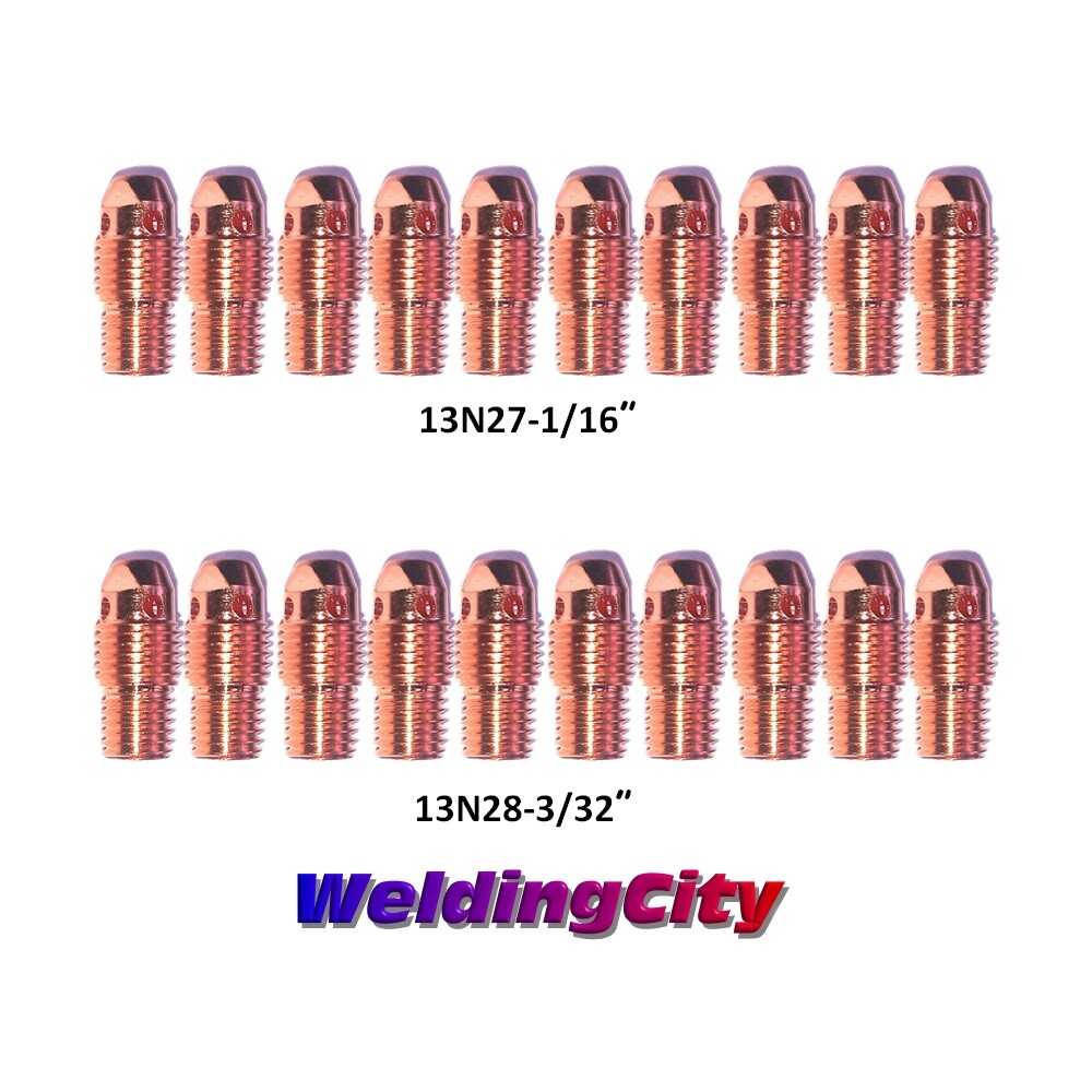 WeldingCity 20-pk Assorted Collet Body 13N27-13N28 1/16-3/32 TIG ...