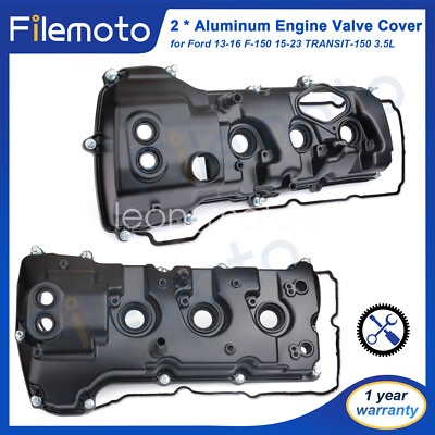 2* Aluminum Engine Valve Cover for Ford 13-16 F-150 15-23 TRANSIT-150 3 ...