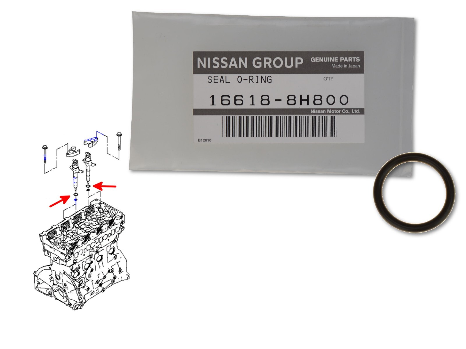 Einspritzdüse Dichtung Dichtring 16618-8H800 für Nissan Almera Primera ...