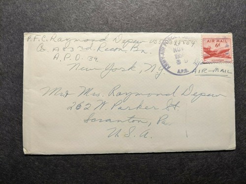 APO 39 FRANKFORT, GERMANY 1956 Army Cover 83rd RECON Bn w/ letter | eBay